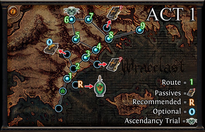 [搬运][开荒向] A1-10剧情路线图推荐 (整 - 流放之路 - 踩蘑菇社区