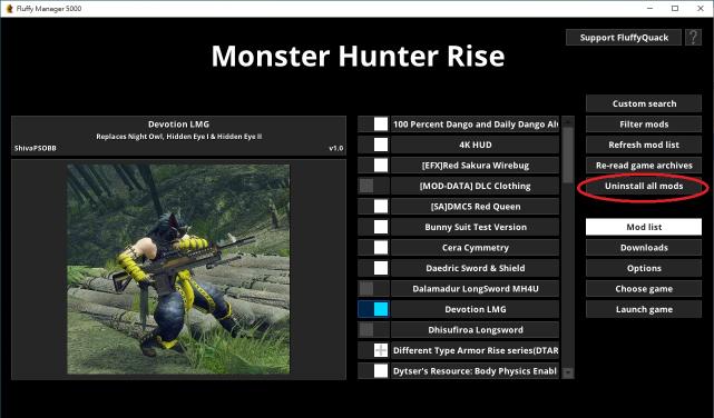 对应更新后Fluffy Mod Manager 里的mod无法显示的解決辦法 - 怪物猎人崛起Mod - 踩蘑菇社区