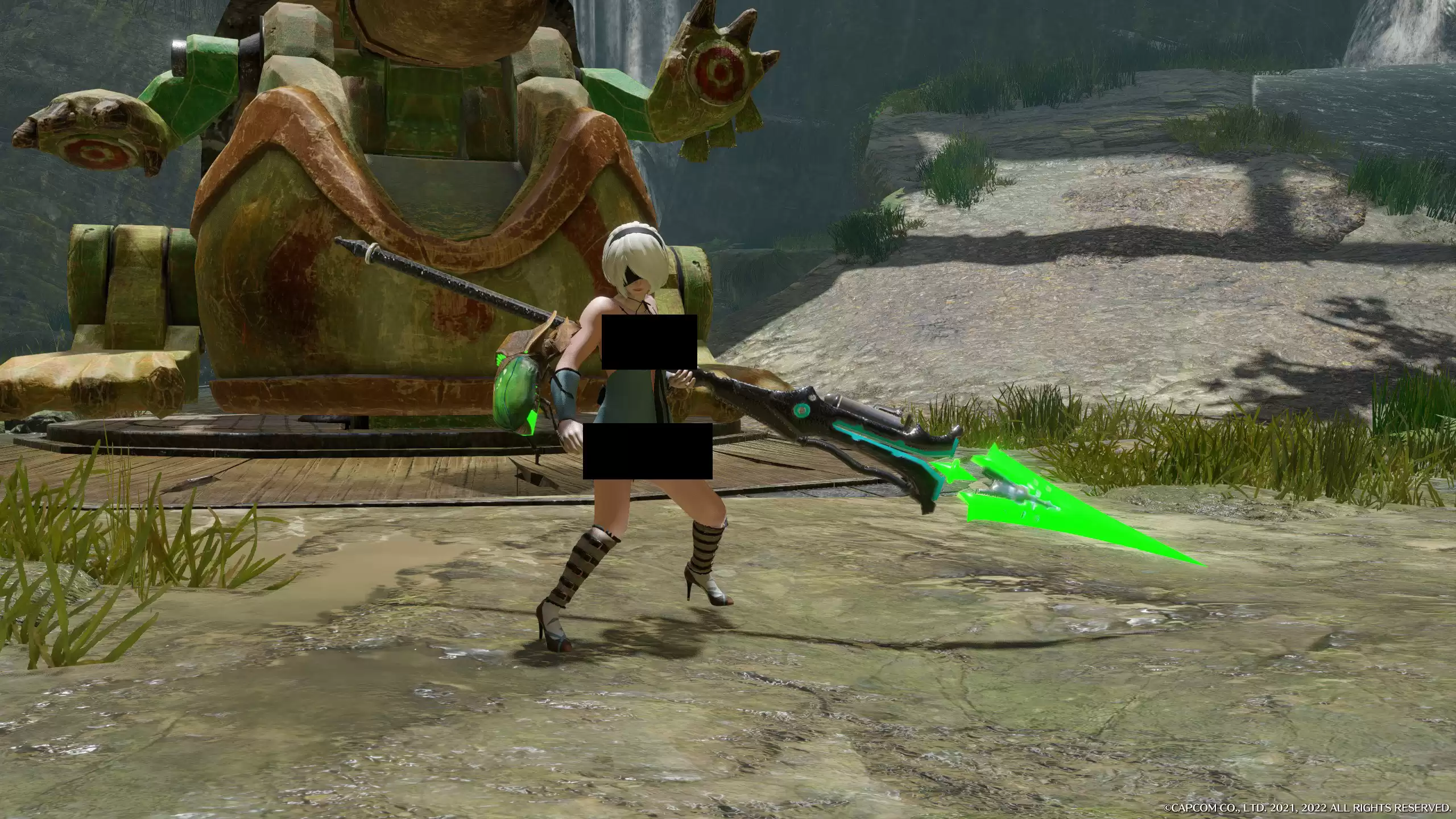 【曙光MOD】尼尔2BDLC衣服β+4O式战术虫棍、拳套双刀MOD - 怪物猎人崛起Mod - 踩蘑菇社区