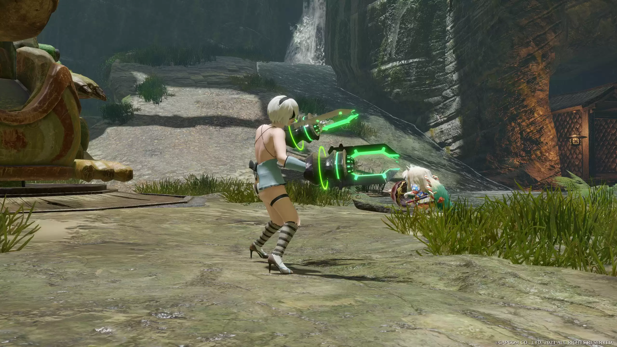 【曙光MOD】尼尔2BDLC衣服β+4O式战术虫棍、拳套双刀MOD - 怪物猎人崛起Mod - 踩蘑菇社区