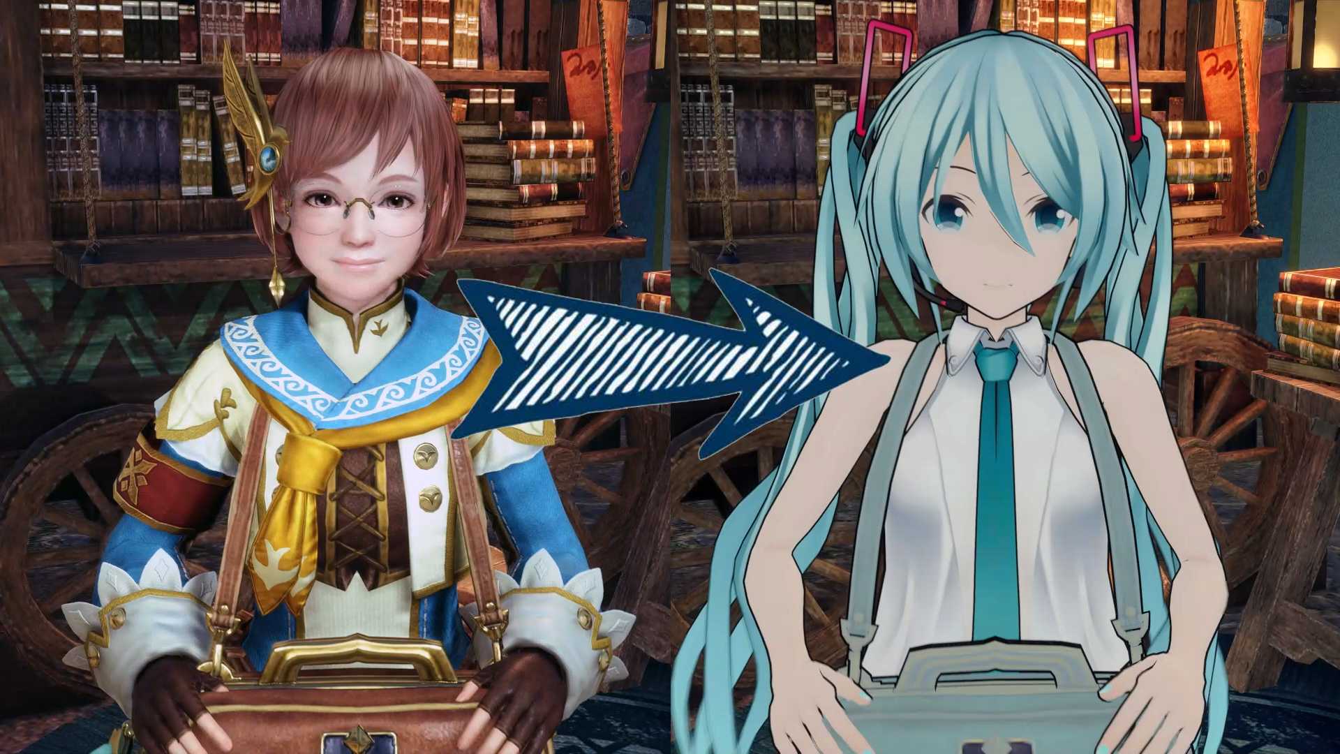 【原创】初音未来 公主 有脸部表情，动作，背包物理，头发物理，略微胸部物理 修复 - 怪物猎人崛起Mod - 踩蘑菇社区