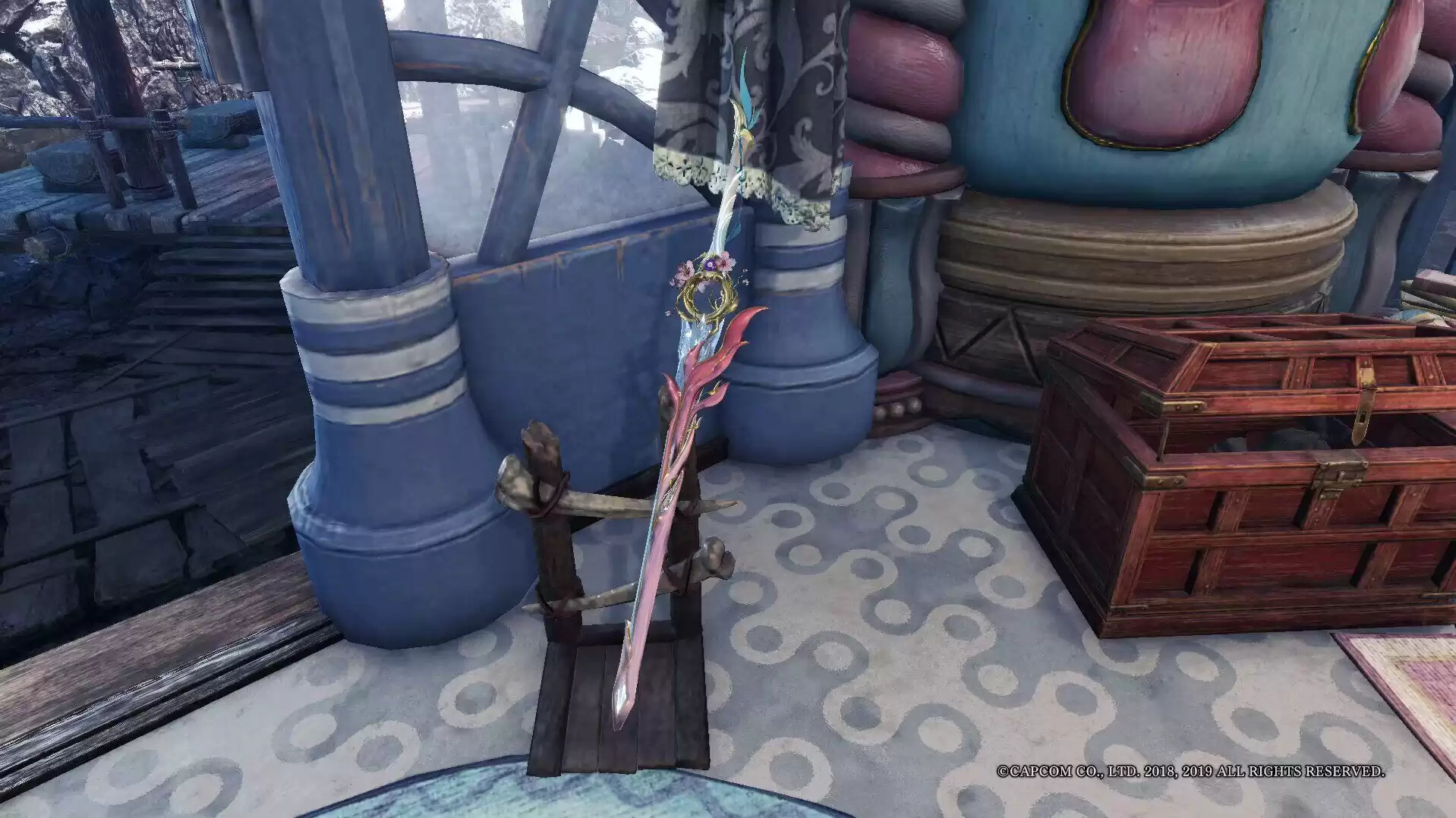 武器外观MOD展示：谪星·花重锦-太刀 - 怪物猎人世界 - 踩蘑菇社区