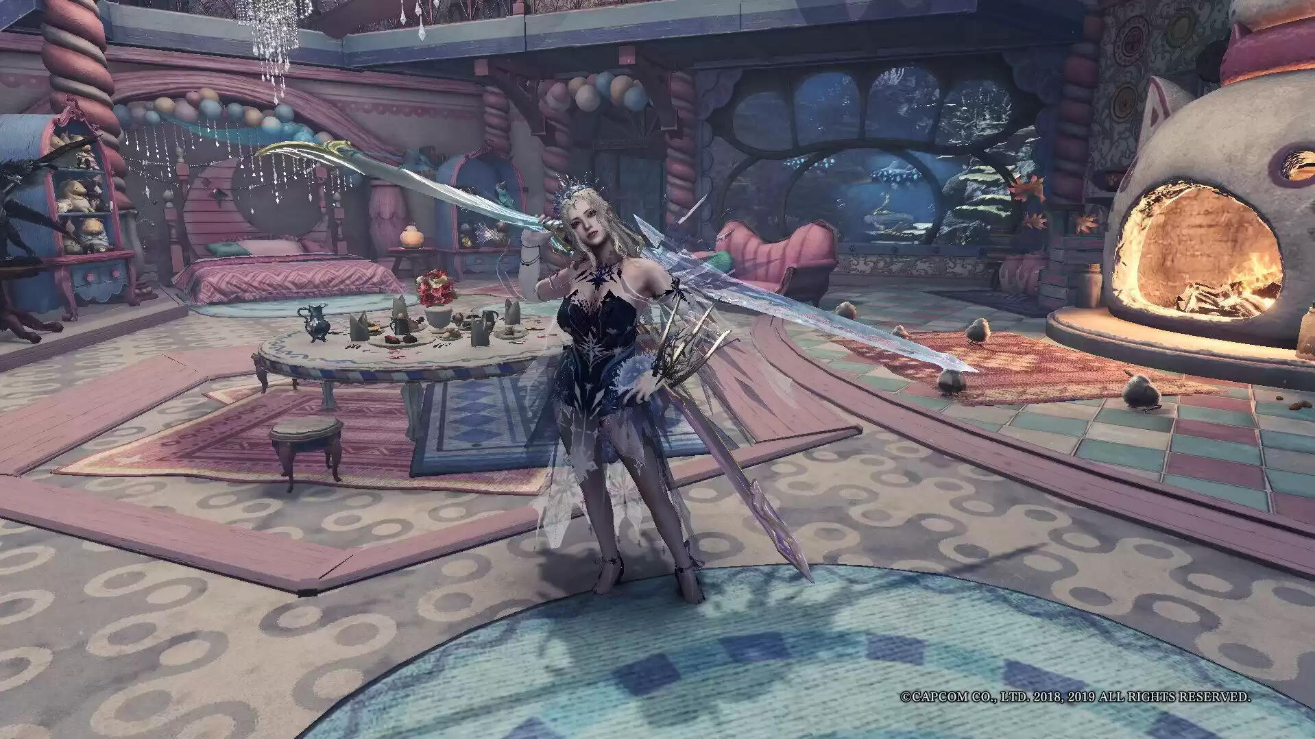 武器外观MOD展示：谪星·花重锦-太刀 - 怪物猎人世界 - 踩蘑菇社区