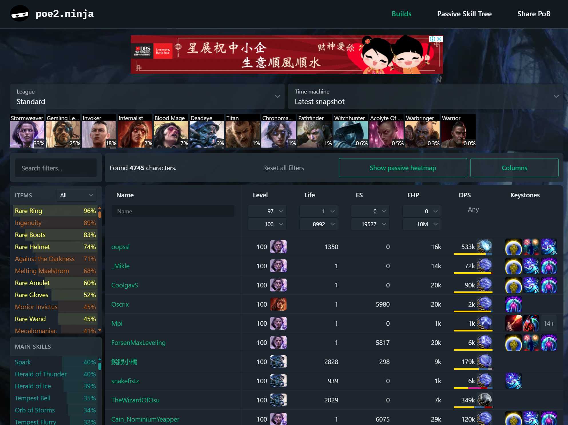 【BD庫】poe2.ninja正式上線 - 流放之路2:降临 - 踩蘑菇社区