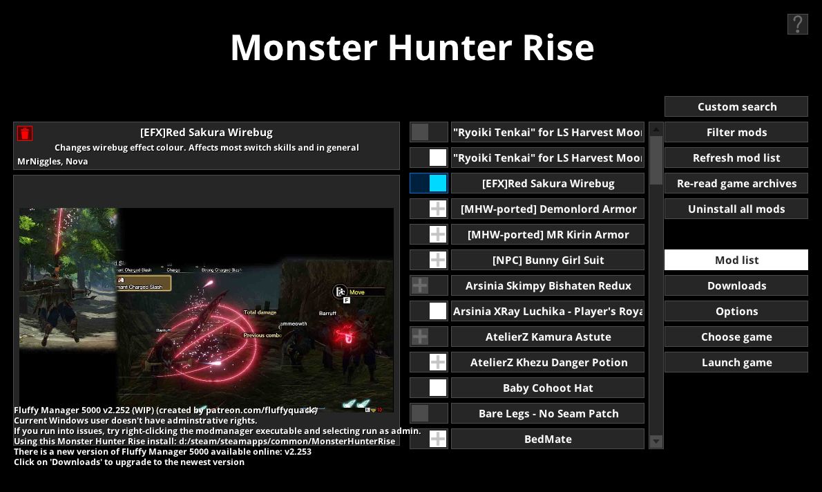 Fluffy Manager 5000简易教学 - 怪物猎人崛起Mod - 踩蘑菇社区