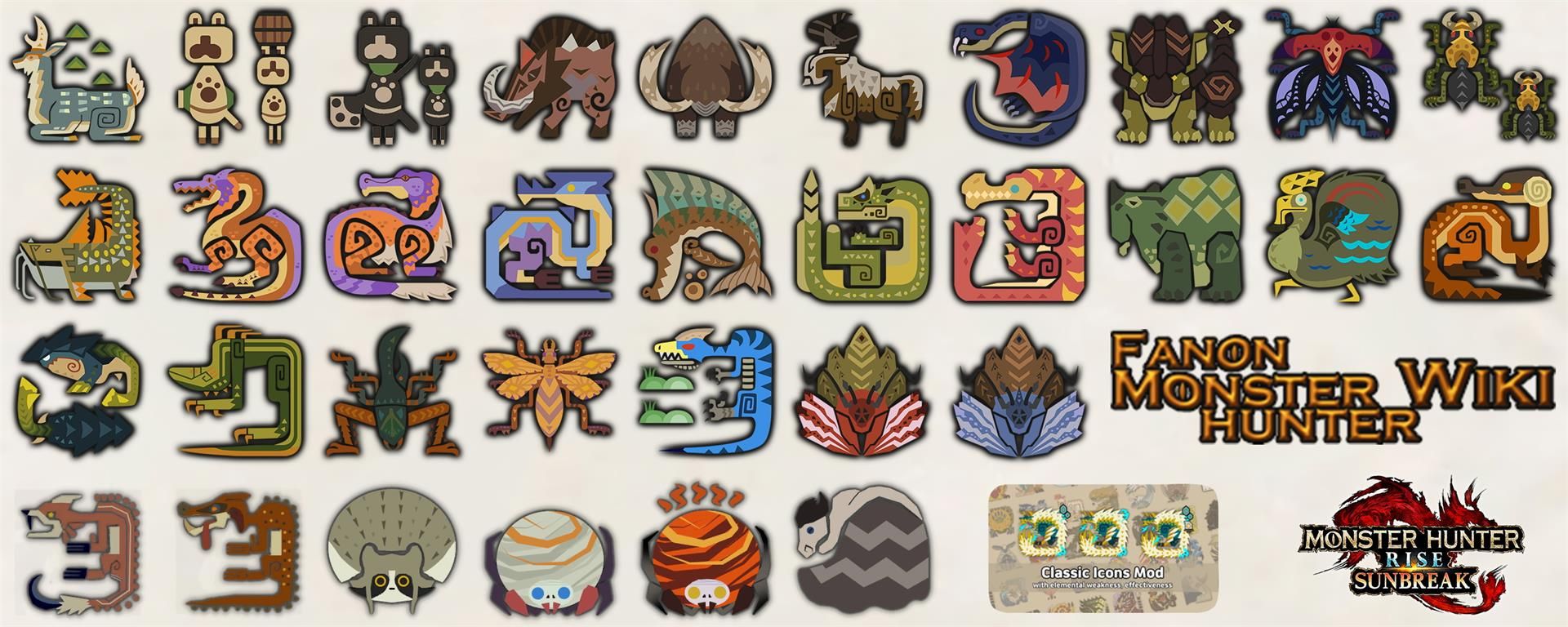 【岚龙版本待更新】[UI] MHW风格怪物图标 - 怪物猎人崛起Mod - 踩蘑菇社区