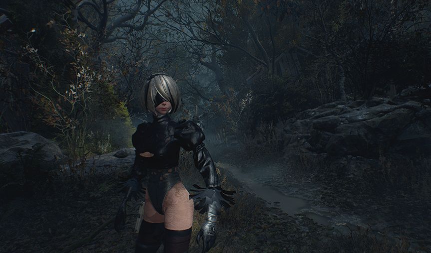 RE4重制：试玩版先行测试2mod：2B小姐姐 - 生化危机4MOD圈 - 踩蘑菇社区