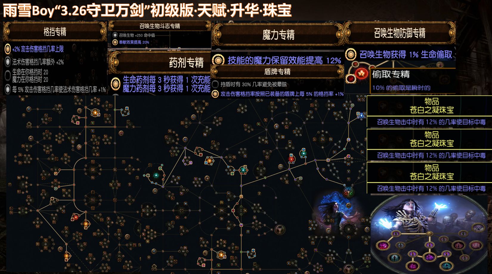 【S27佣兵赛季】召唤万剑0基础攻略，破烂全通所有BOSS（7.6更） - 流放之路 - 踩蘑菇社区